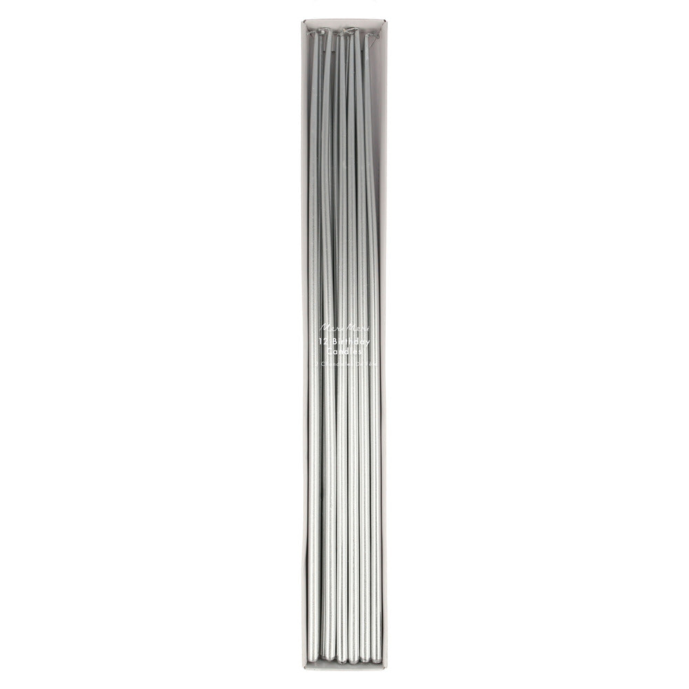 Velas mega largas plateadas - 38 cm – Que linda es mi Fiesta